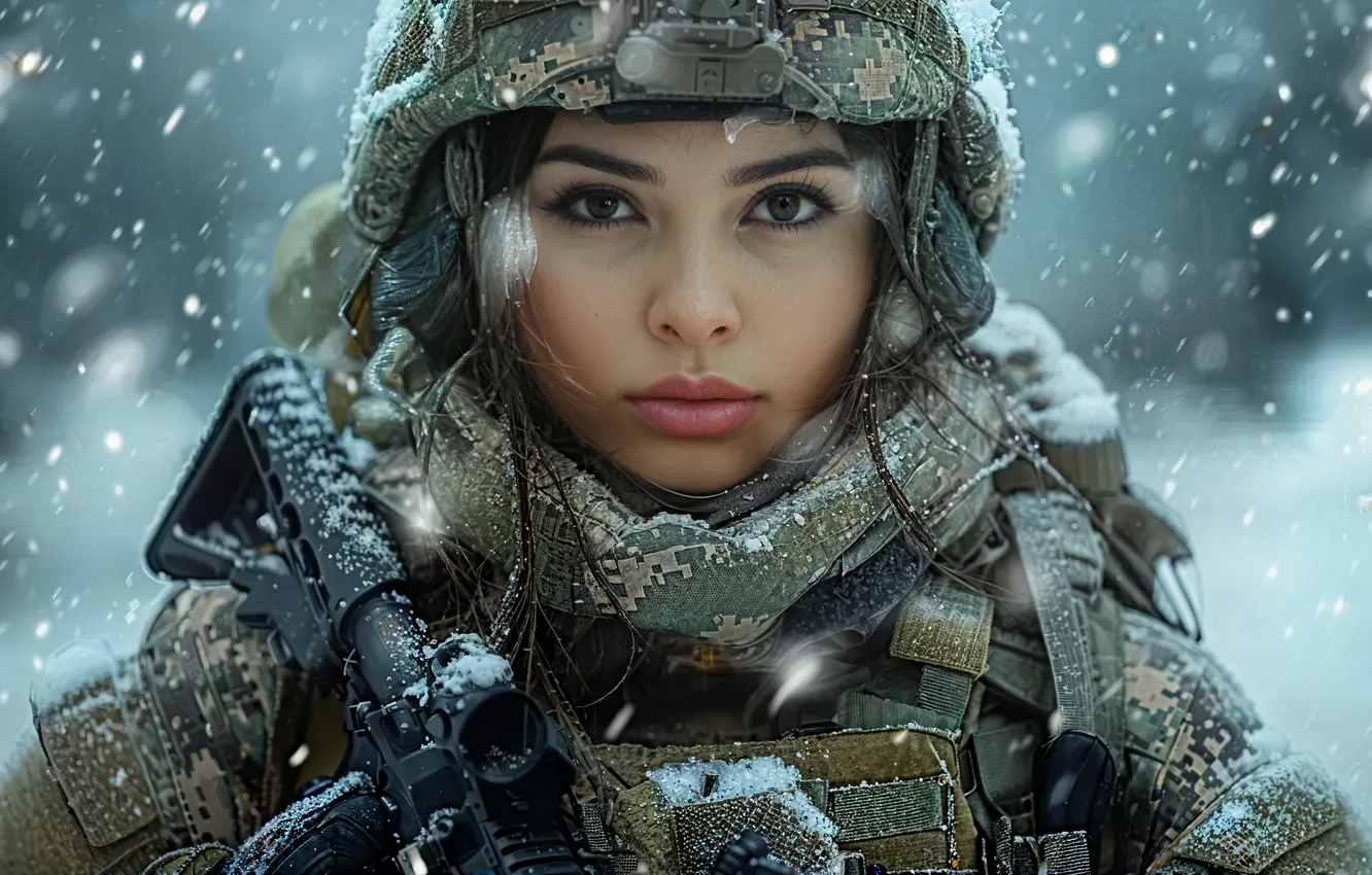 Wallpaper military, prettty girl, nice face and eyes for mobile and ...