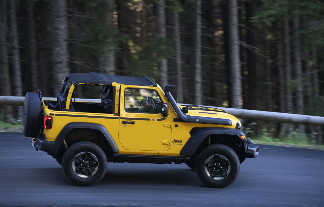 Wallpaper yellow, SUV, side view, 4x4, Jeep, Mopar, 2019, Wrangler ...
