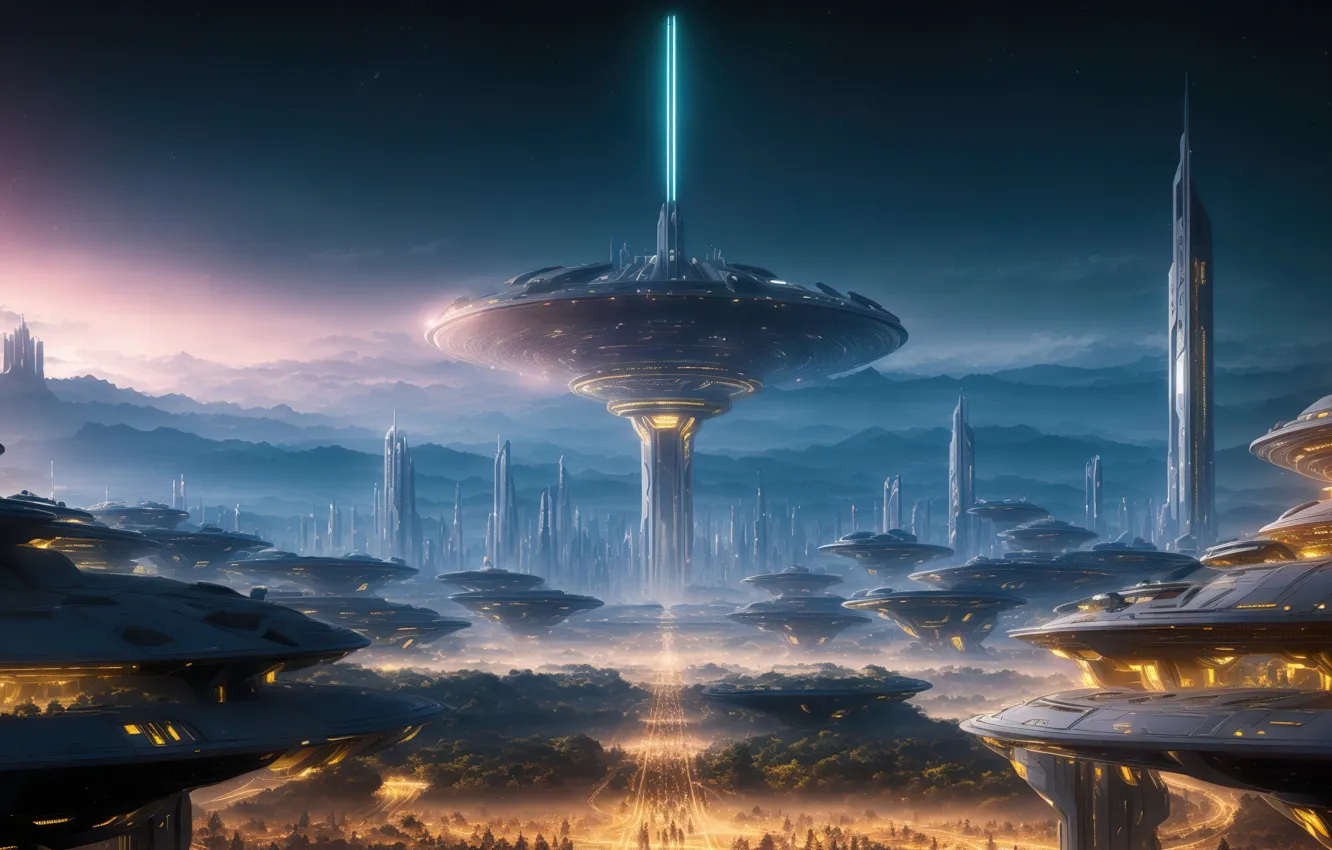 Wallpaper city, landscape, art, fantastic, Future, digital art ...