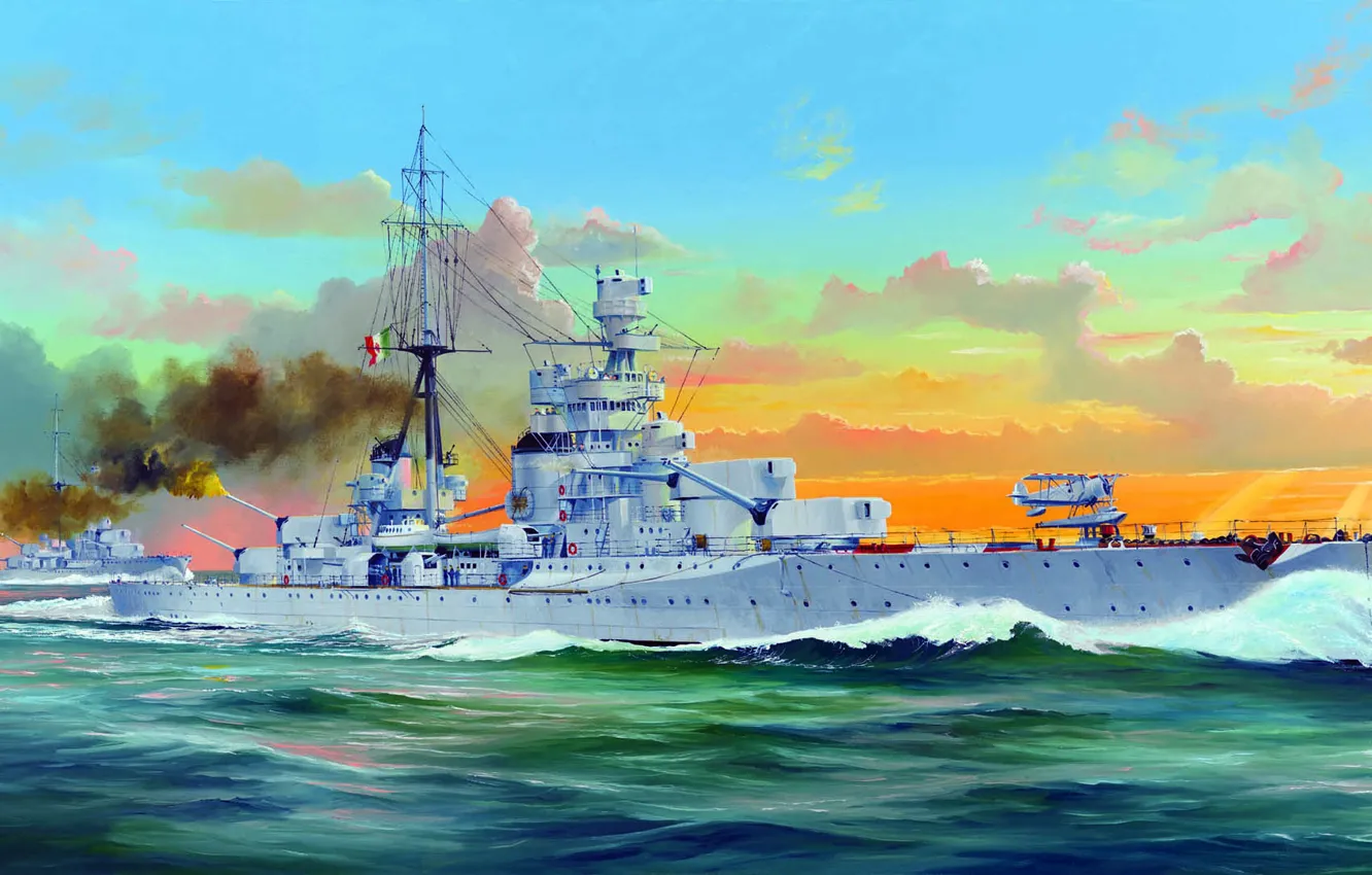 Wallpaper Zara, Zara, heavy cruiser, The Royal Navy of Italy for mobile ...