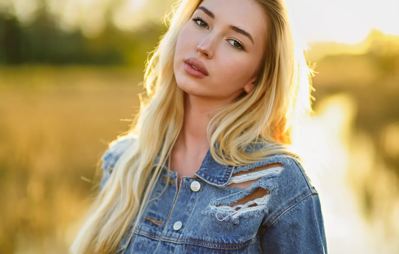 Wallpaper look, the sun, model, portrait, makeup, hairstyle, blonde ...