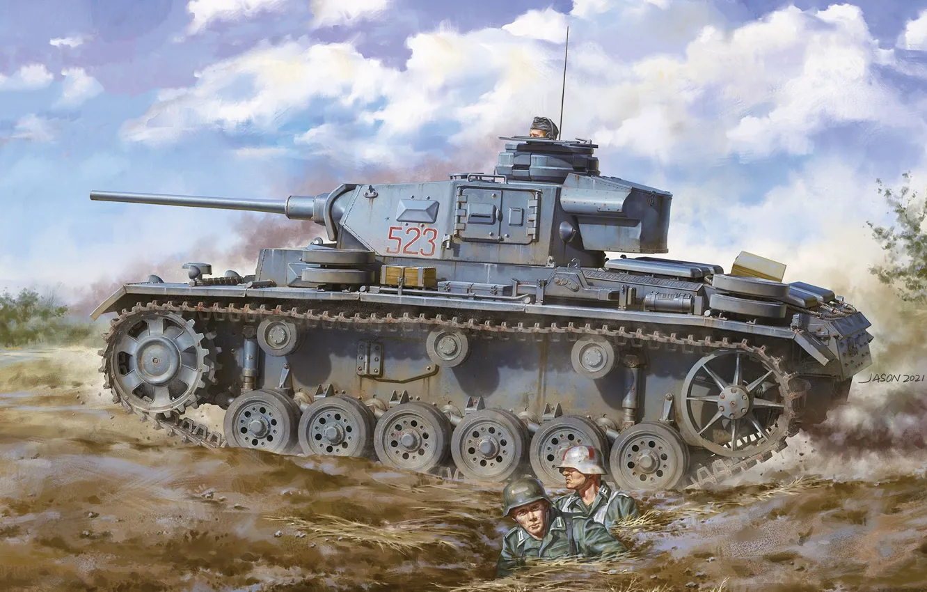 Wallpaper Germany, tank, Tank weapon, Pz.III, Pz.III Ausf.J for mobile ...