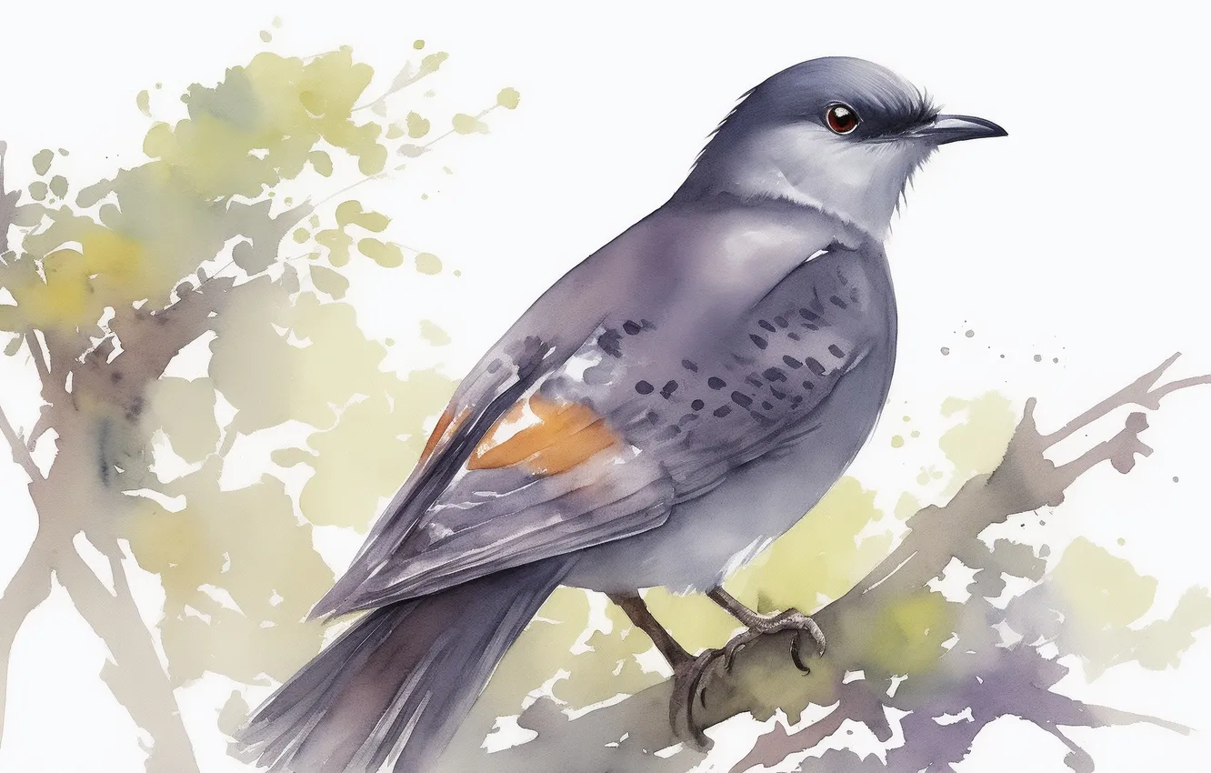 Wallpaper bird, figure, watercolor, bird, bird, birds, drawing ...