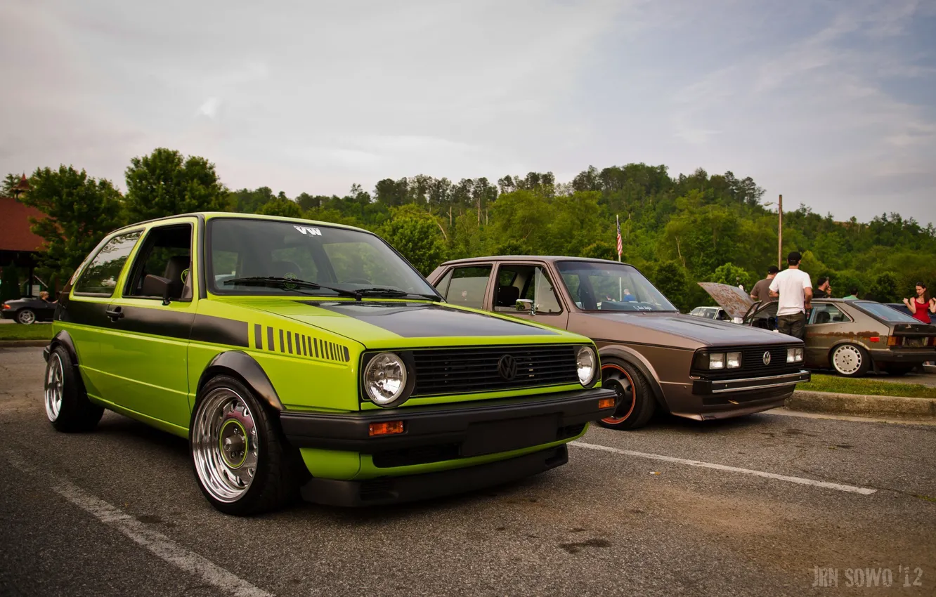 Wallpaper volkswagen, golf, tuning, germany, low, stance images for ...