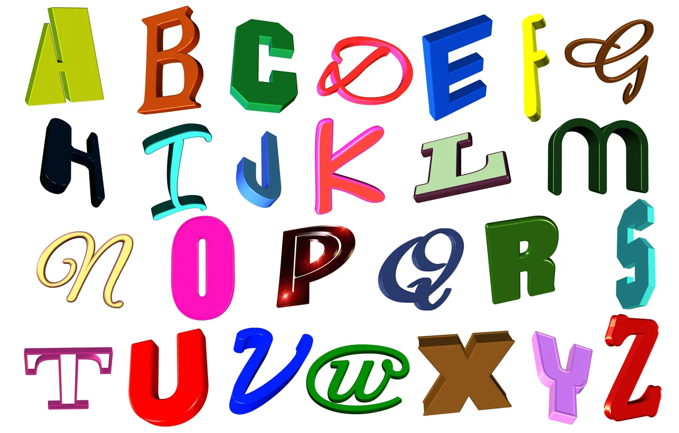 Wallpaper Letters White Background English Alphabet For Mobile And