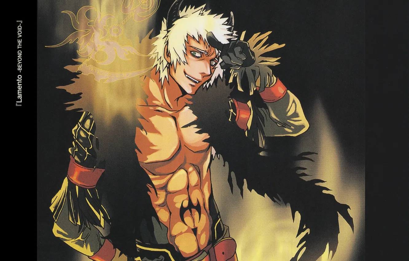 Wallpaper the demon, white hair, grin, visual novel, lamento, verg, by ...