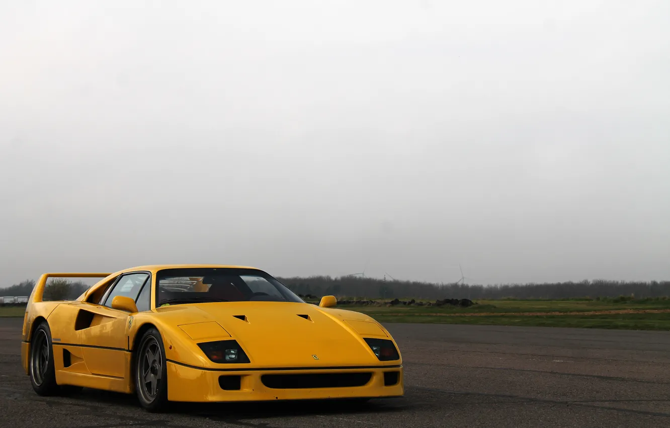 Wallpaper F40, Sky, Yellow for mobile and desktop, section ferrari ...
