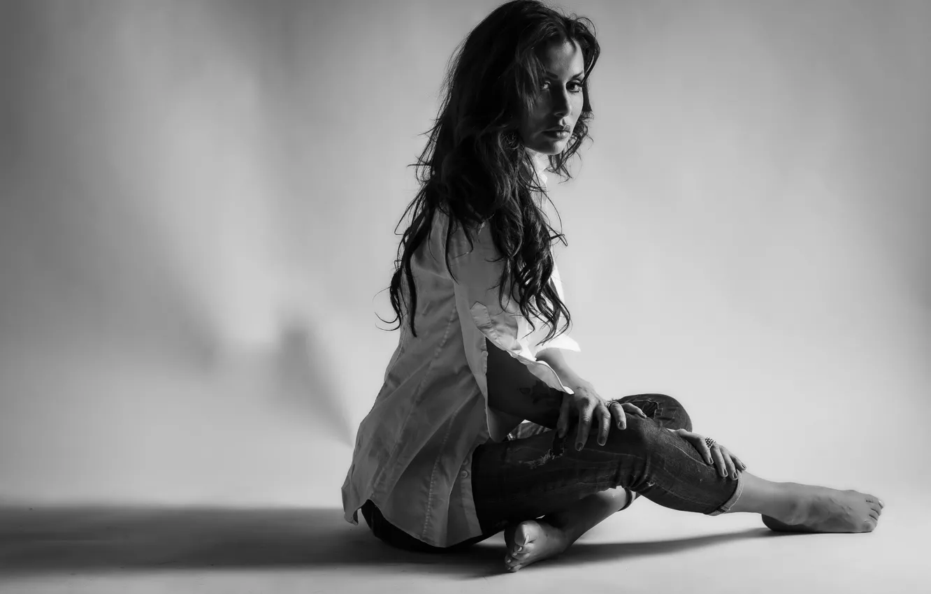 Wallpaper look, face, model, hair, sitting, Sabrina for mobile and ...