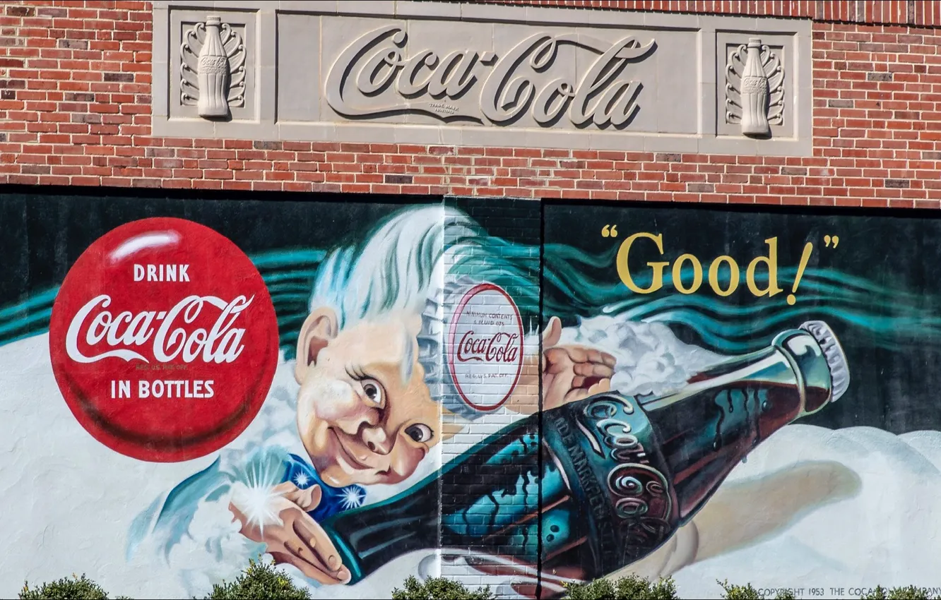 Wallpaper USA, graffiti, Coca-Cola, drink, good luck, wall paiting for ...