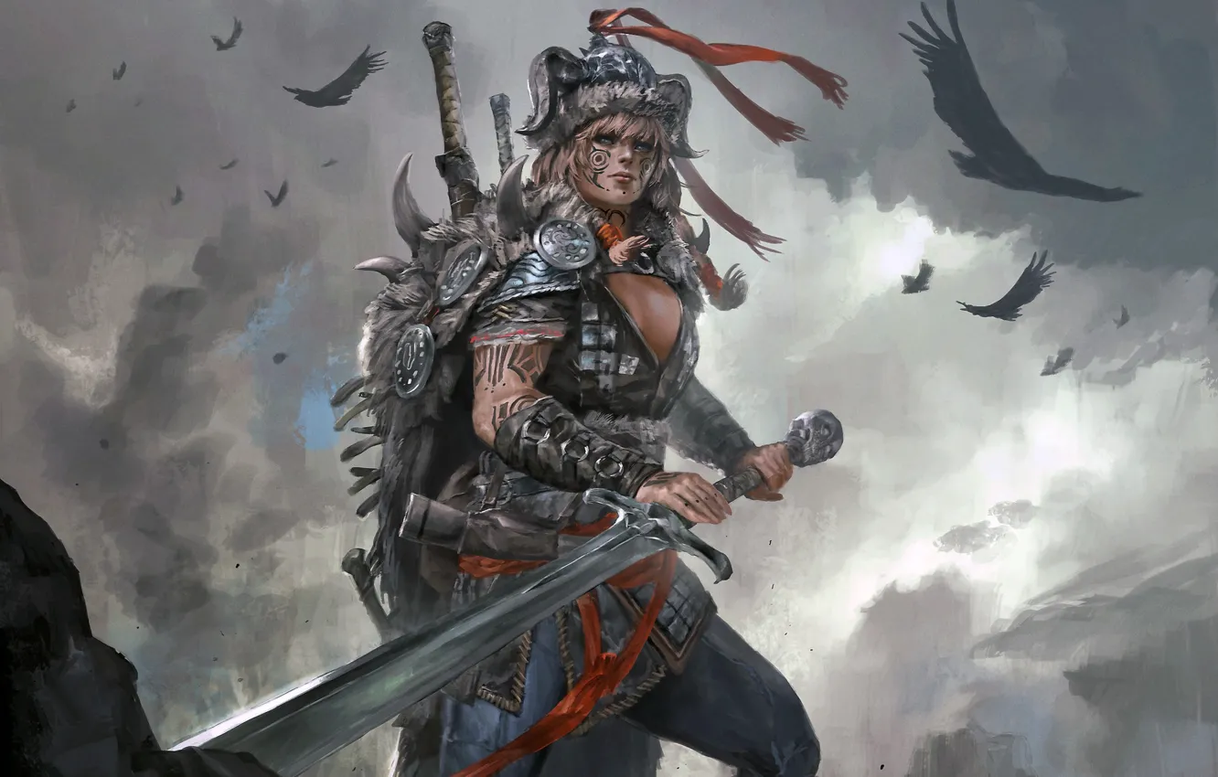 Wallpaper sword, fantasy, art, Mad 1984, pain, Fighter 2017 for mobile ...