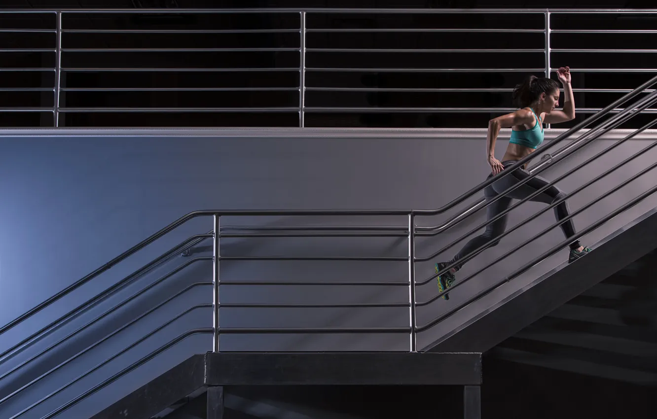 Wallpaper workout, fitness, stairs, running, sportswear for mobile and ...