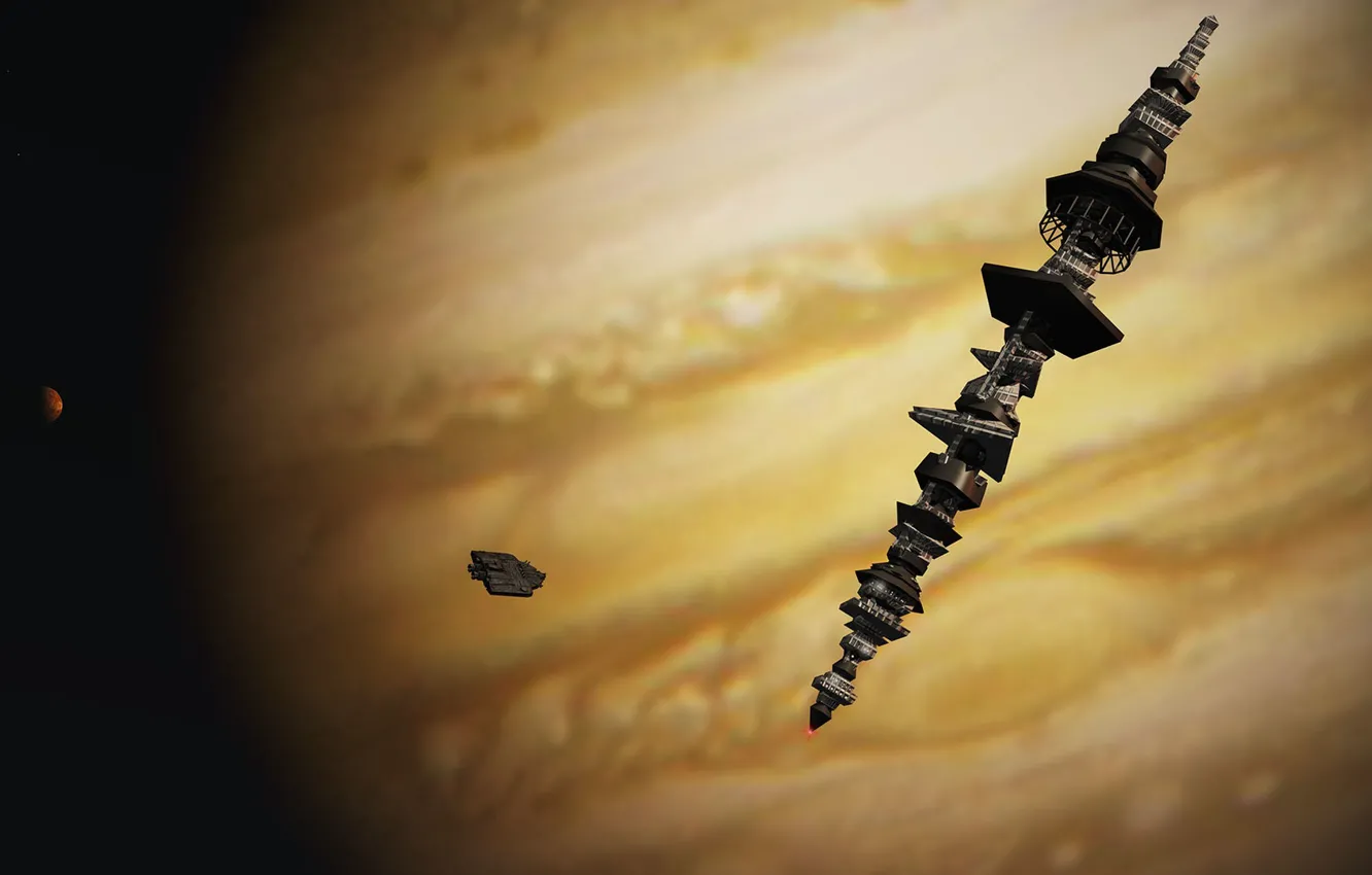 Wallpaper space, planet, station, camera, Jupiter for mobile and ...