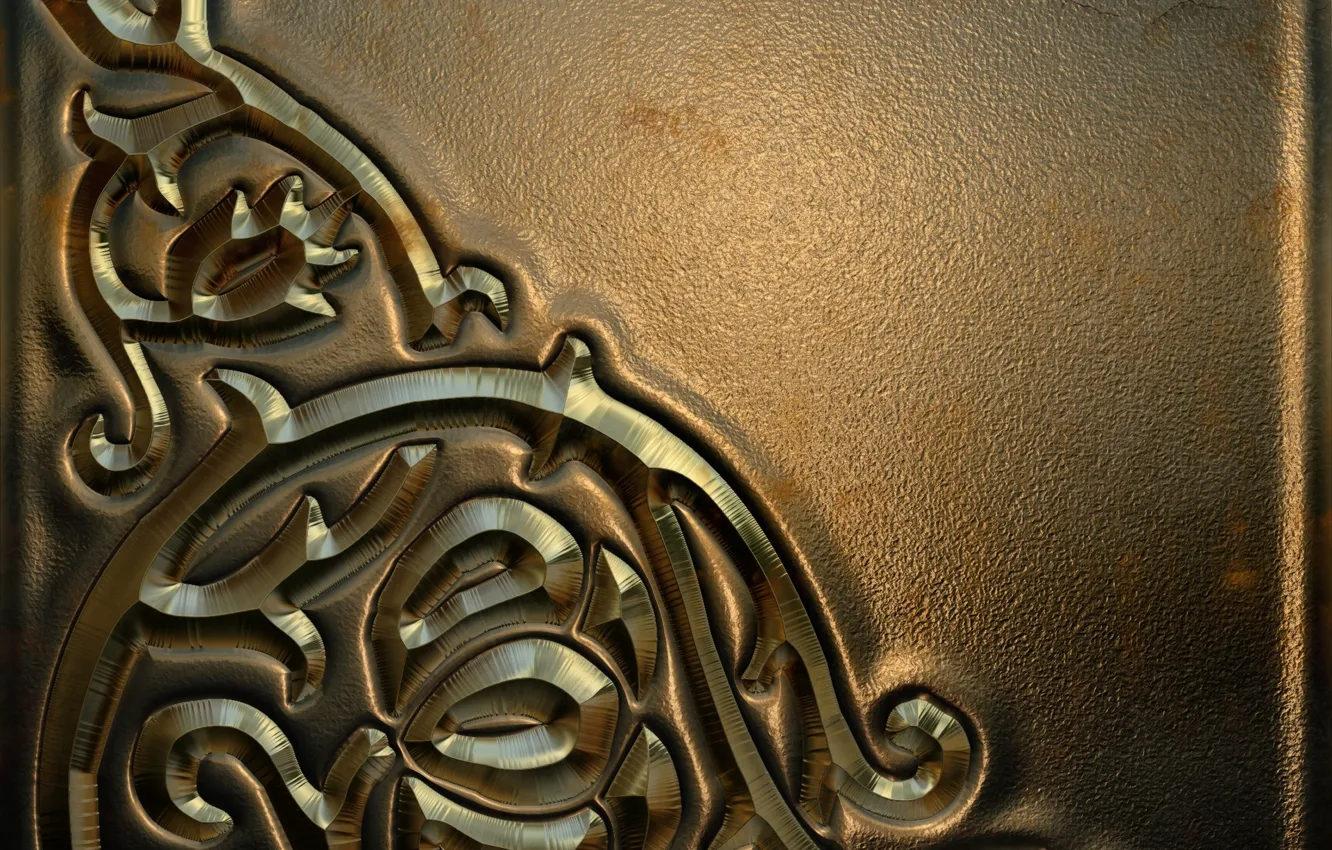 Wallpaper metal, pattern, texture, ornament, metallic, relief, foil ...