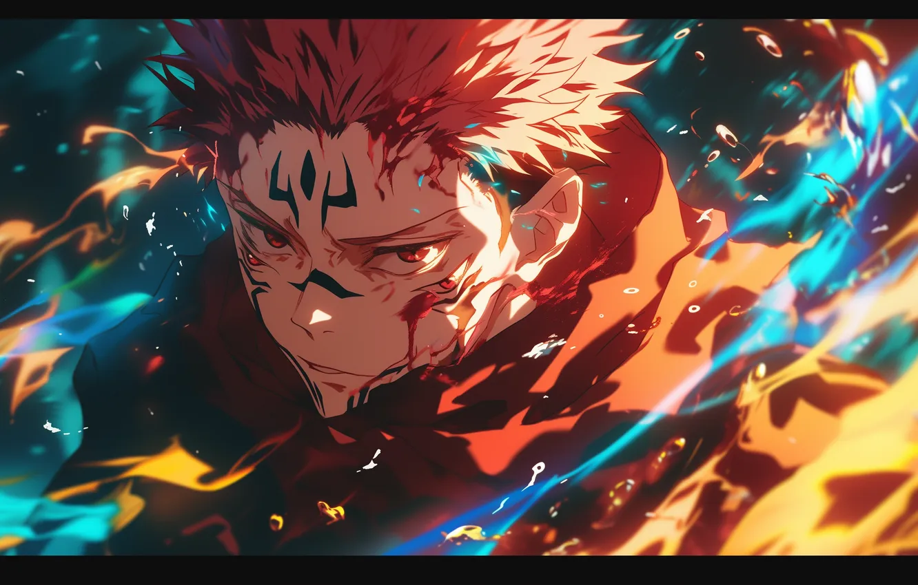 Wallpaper lights, magic, anime, art, Jujutsu Kaisen, Magic Battle ...