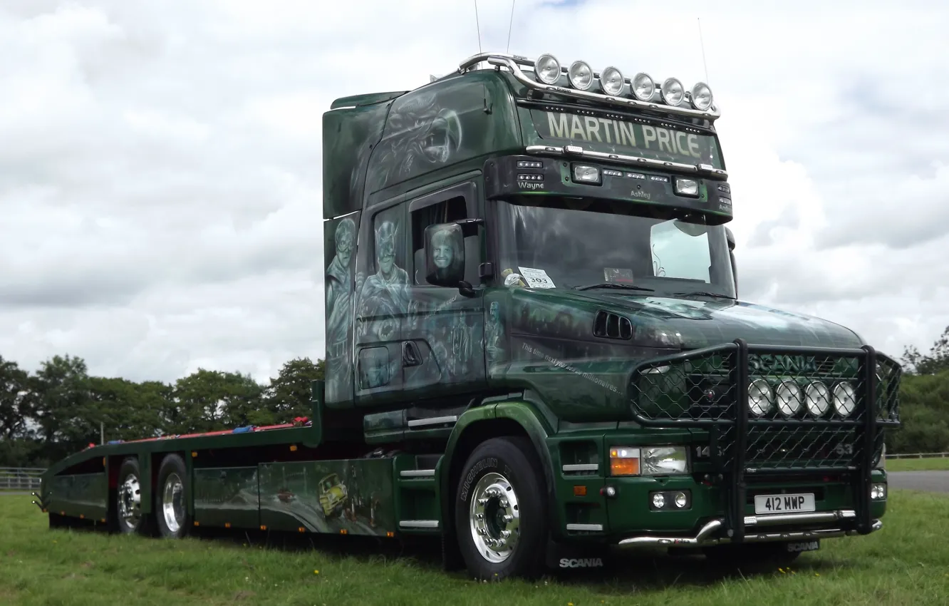 Wallpaper Green, Front, Side, Tuning, Truck, Scania, Tow Truck, Scania ...