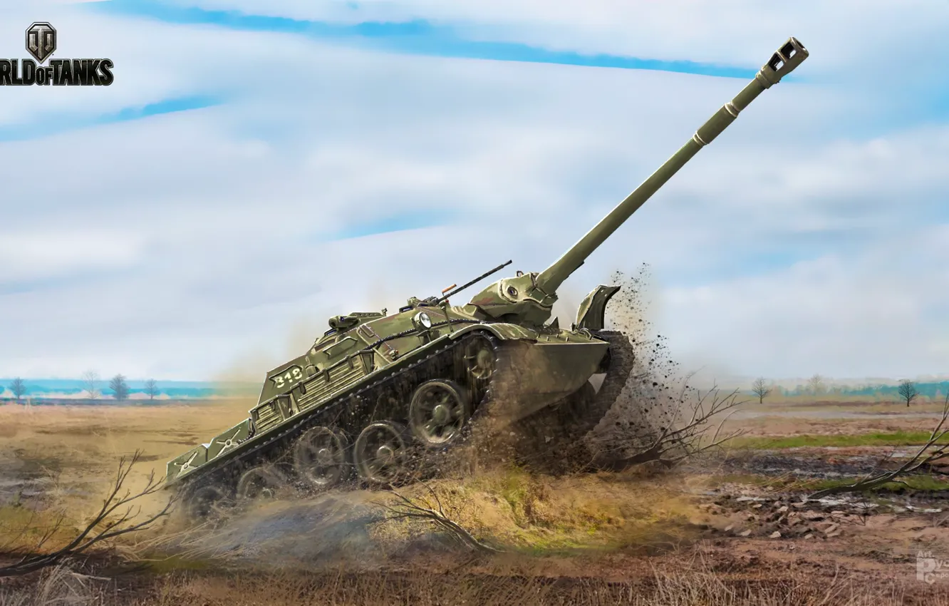 Wallpaper USSR, sau, World of Tanks, SU-122-54, Ruslan Gray for mobile and desktop, section ...