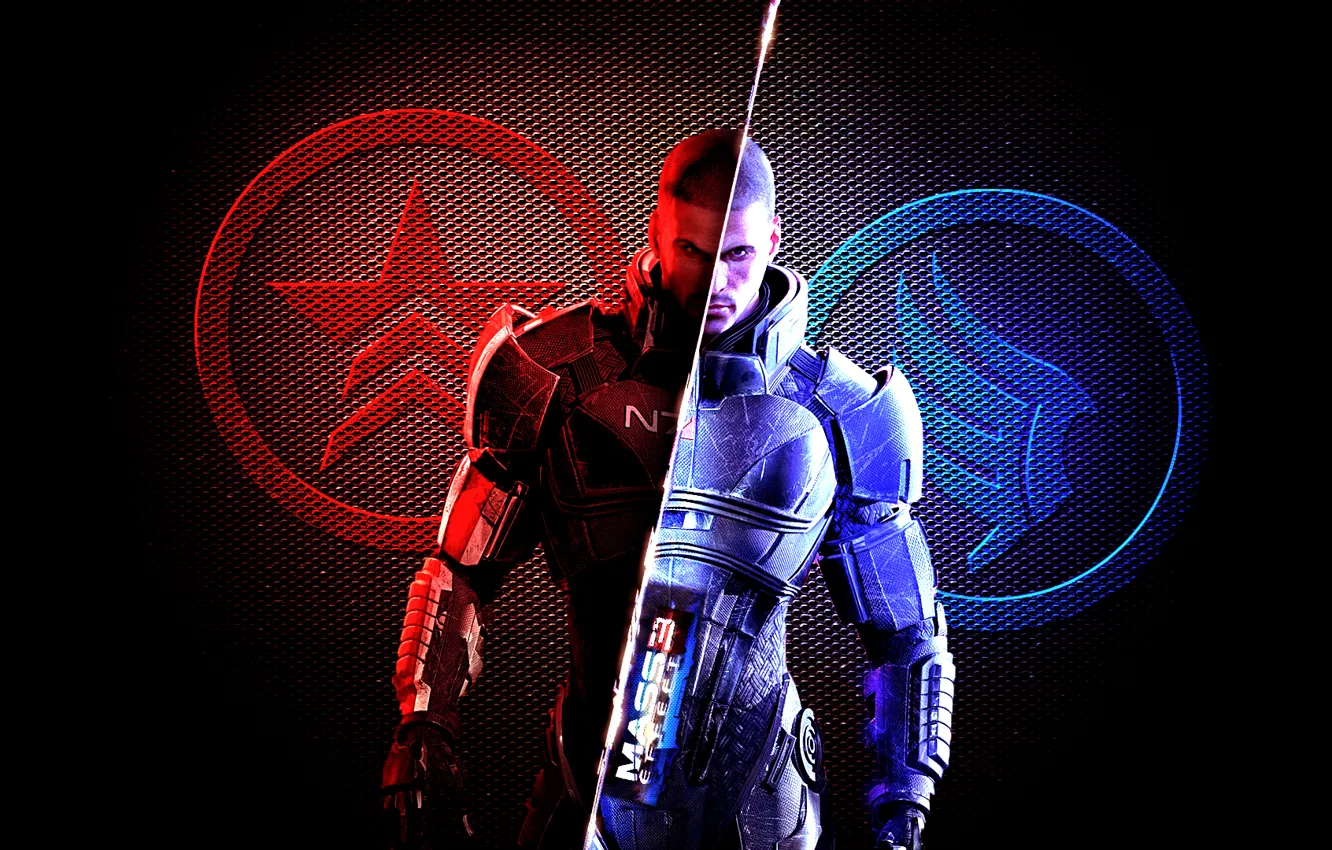 Wallpaper mass effect, Shepard, renegade, Paragon for mobile and ...