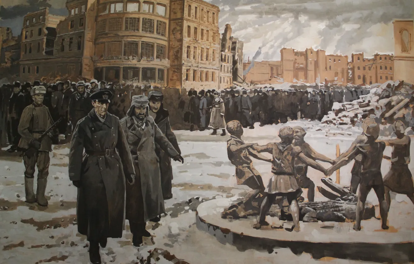 Wallpaper winter, snow, war, picture, soldiers, the Germans, WWII, The ...