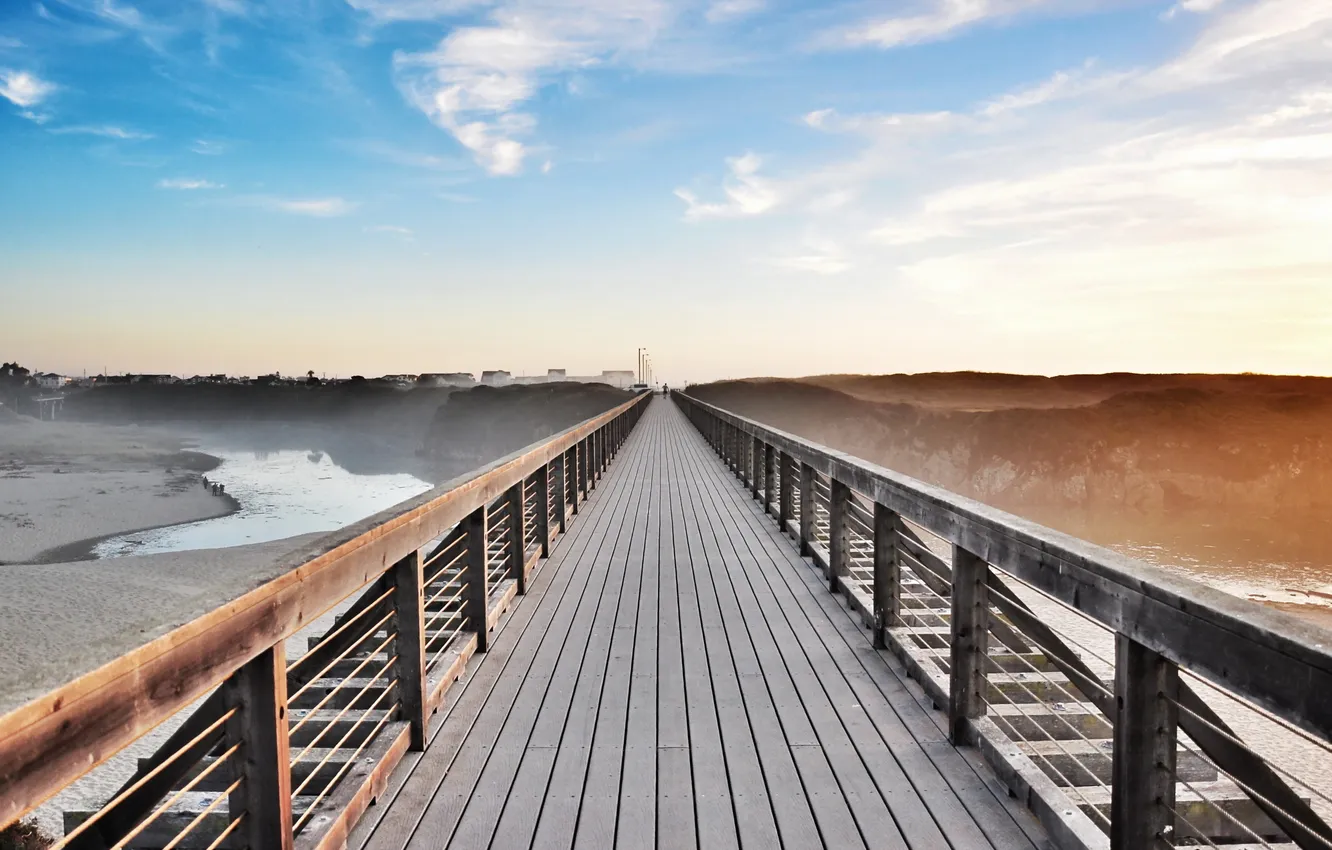 Wallpaper landscape, bridge, color for mobile and desktop, section ...