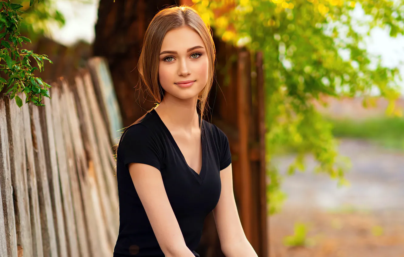 Wallpaper girl, beautiful, sweet, portrait, modest for mobile and ...