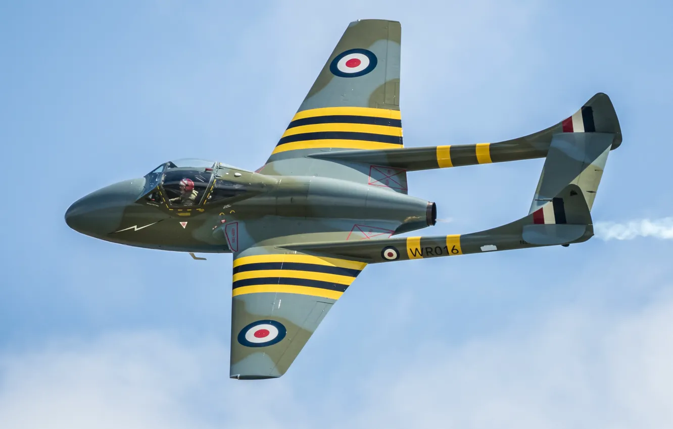 Wallpaper fighter, jet, Vampire, De Havilland, DH.100 images for ...