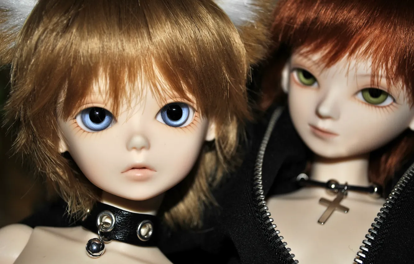 Wallpaper Doll Red Guys Blue Eyes Green Eyes Blonde Doll Bjd For Mobile And Desktop