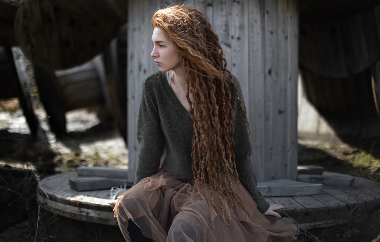 Wallpaper Girl Pose Dreadlocks Long Hair Sweater Andrey Frolov Sophie Laen For Mobile And 