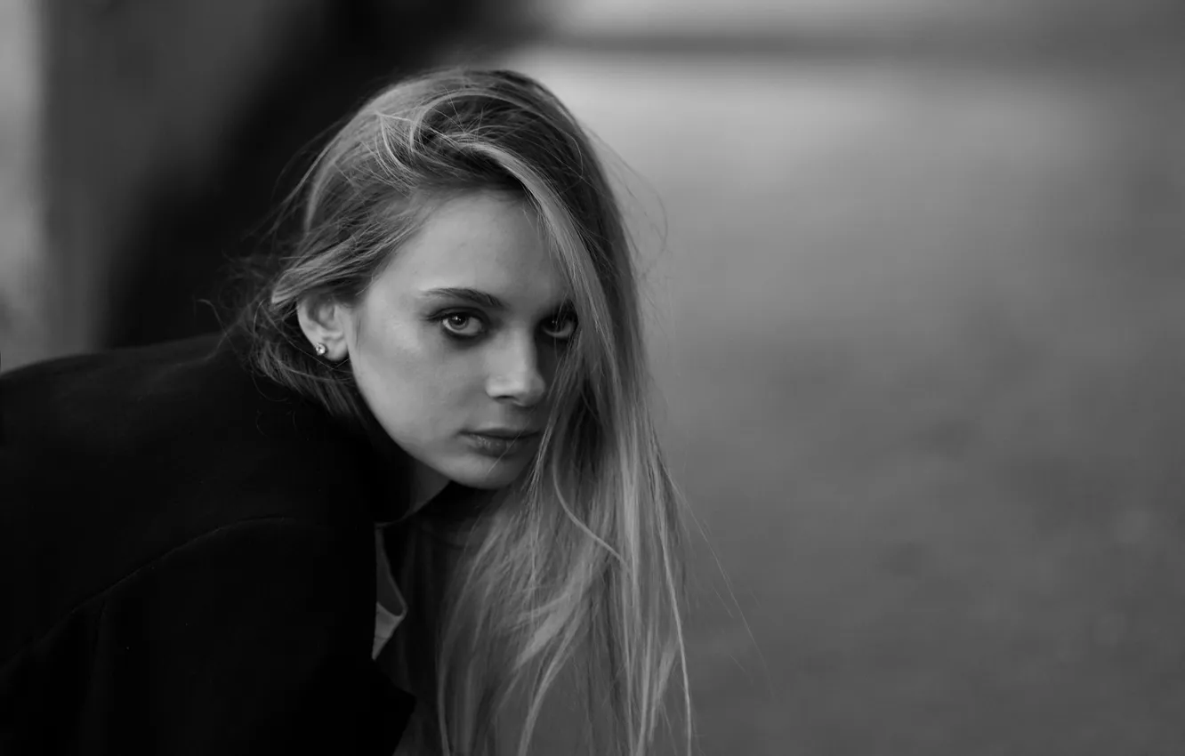 Wallpaper look, black and white, Sonya, Dmitry Chernov for mobile and ...