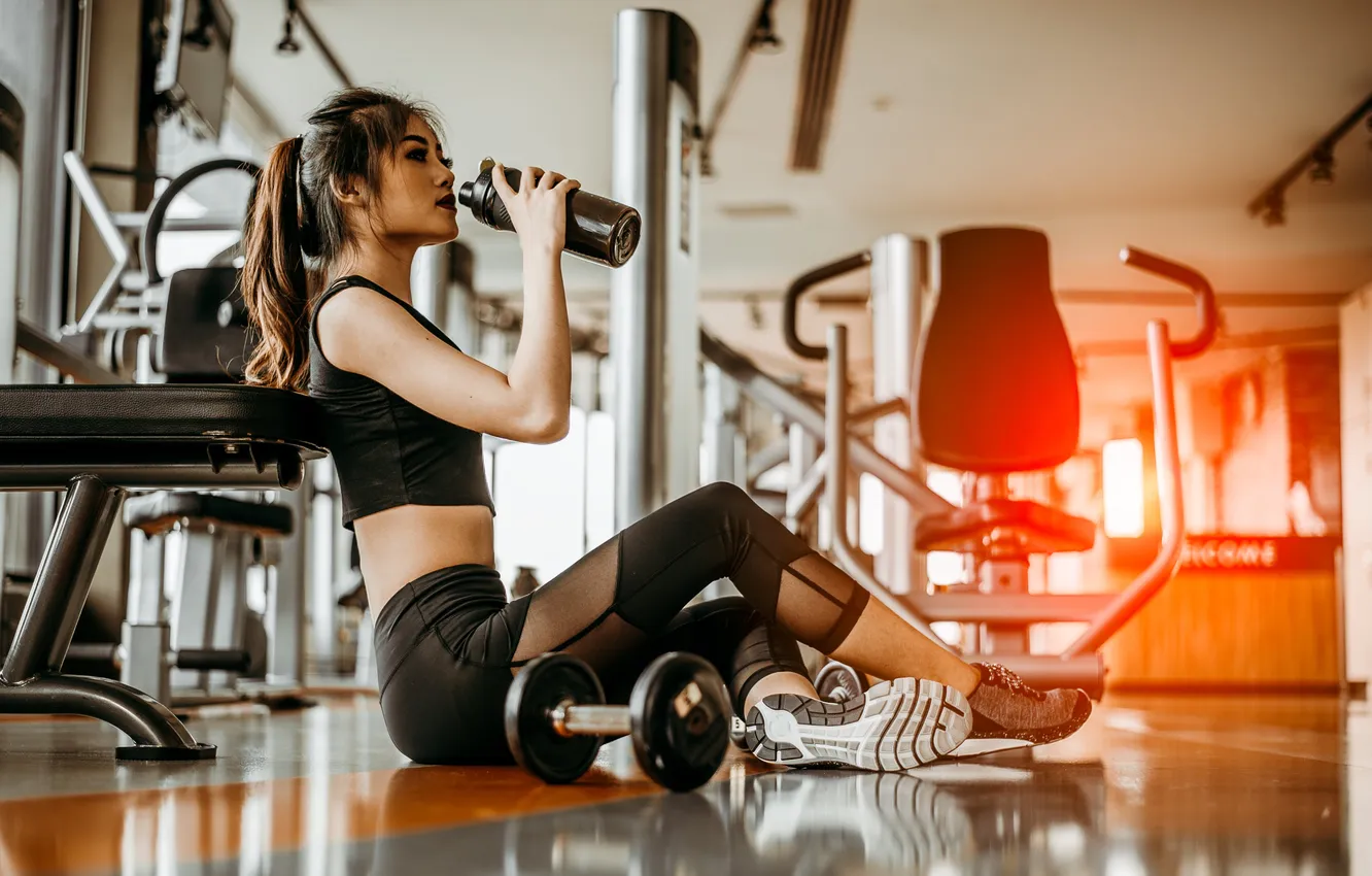 Wallpaper girl, food, energy, exercise, female, fitness, gym, healthy ...