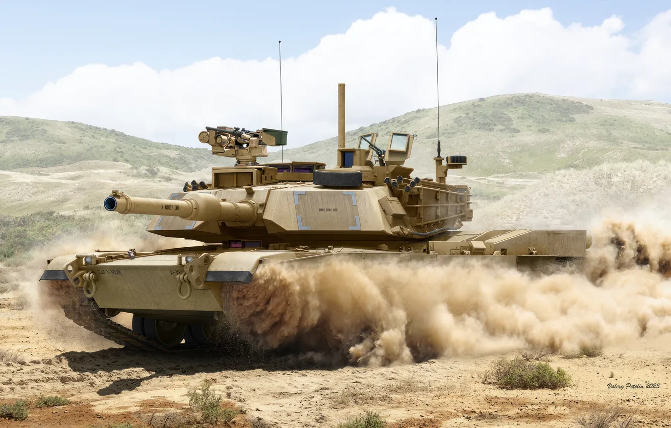 Wallpaper tank, USA, MBT, Valery Petelin, M1A2 SEP V3 Abrams for mobile ...