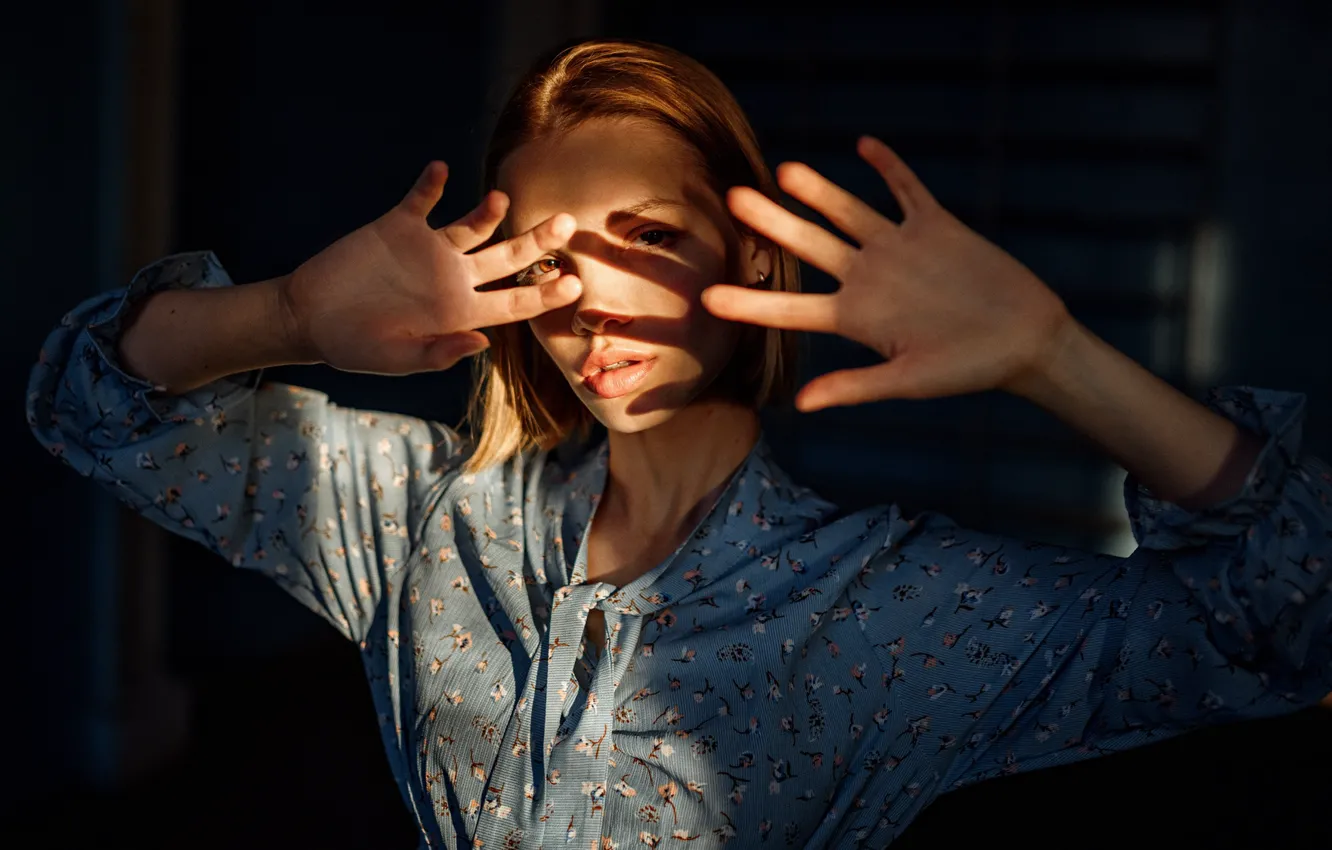 Wallpaper Girl Light Face Portrait Hands George Chernyadev Georgy