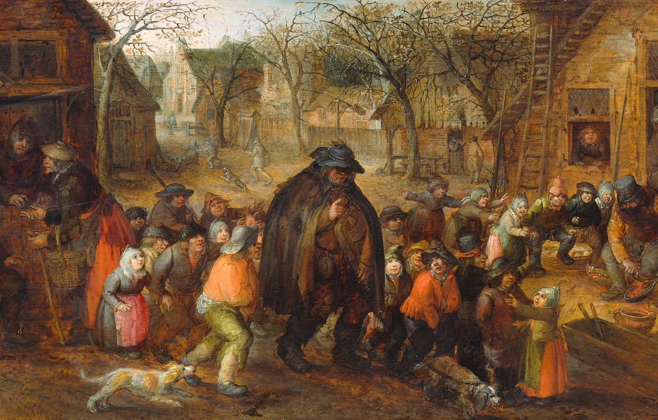 Wallpaper oil, picture, David Vinckboons, 1608, David Vinckboons ...