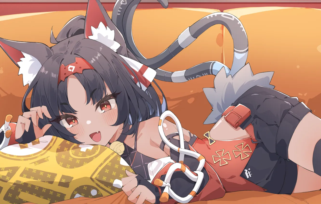 Wallpaper cat, girl, lies, zenless zone zero, nekomiya mana for mobile ...