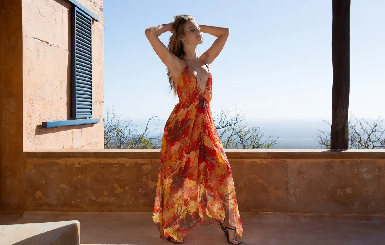 Wallpaper pose, dress, Maija Riga for mobile and desktop, section ...