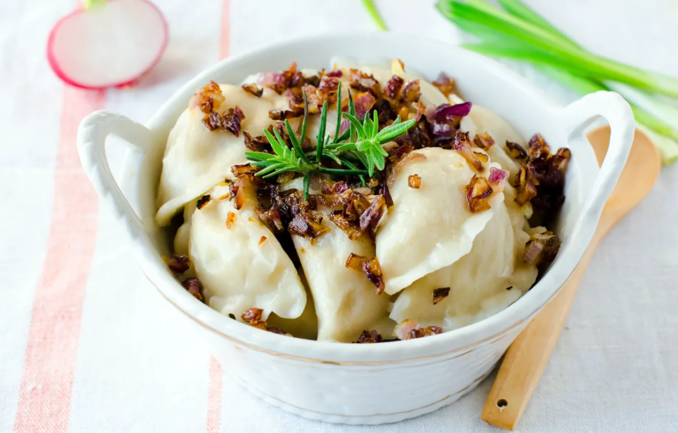 Wallpaper bow, dumplings, greaves for mobile and desktop, section еда ...