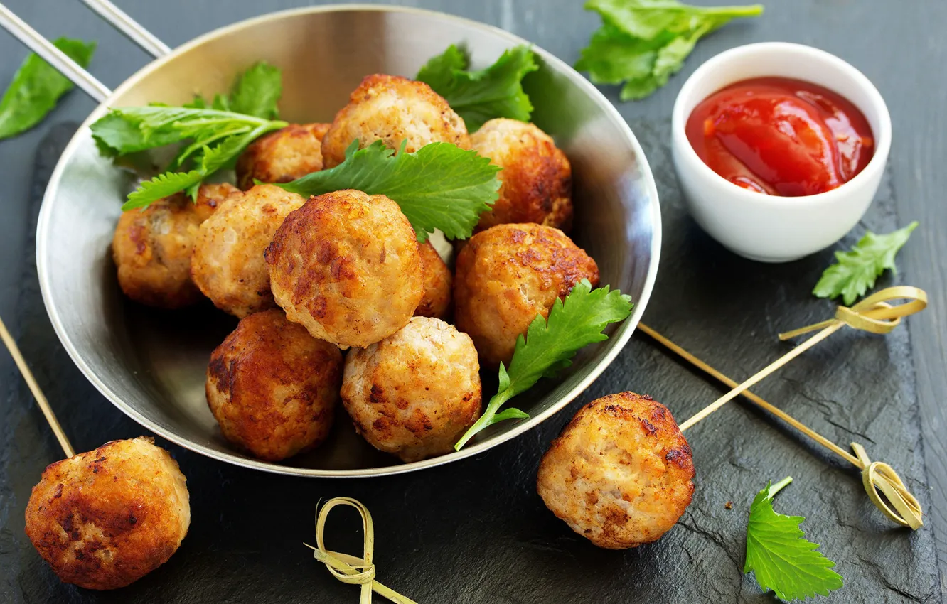 Wallpaper meat, sauce, meatballs for mobile and desktop, section еда ...