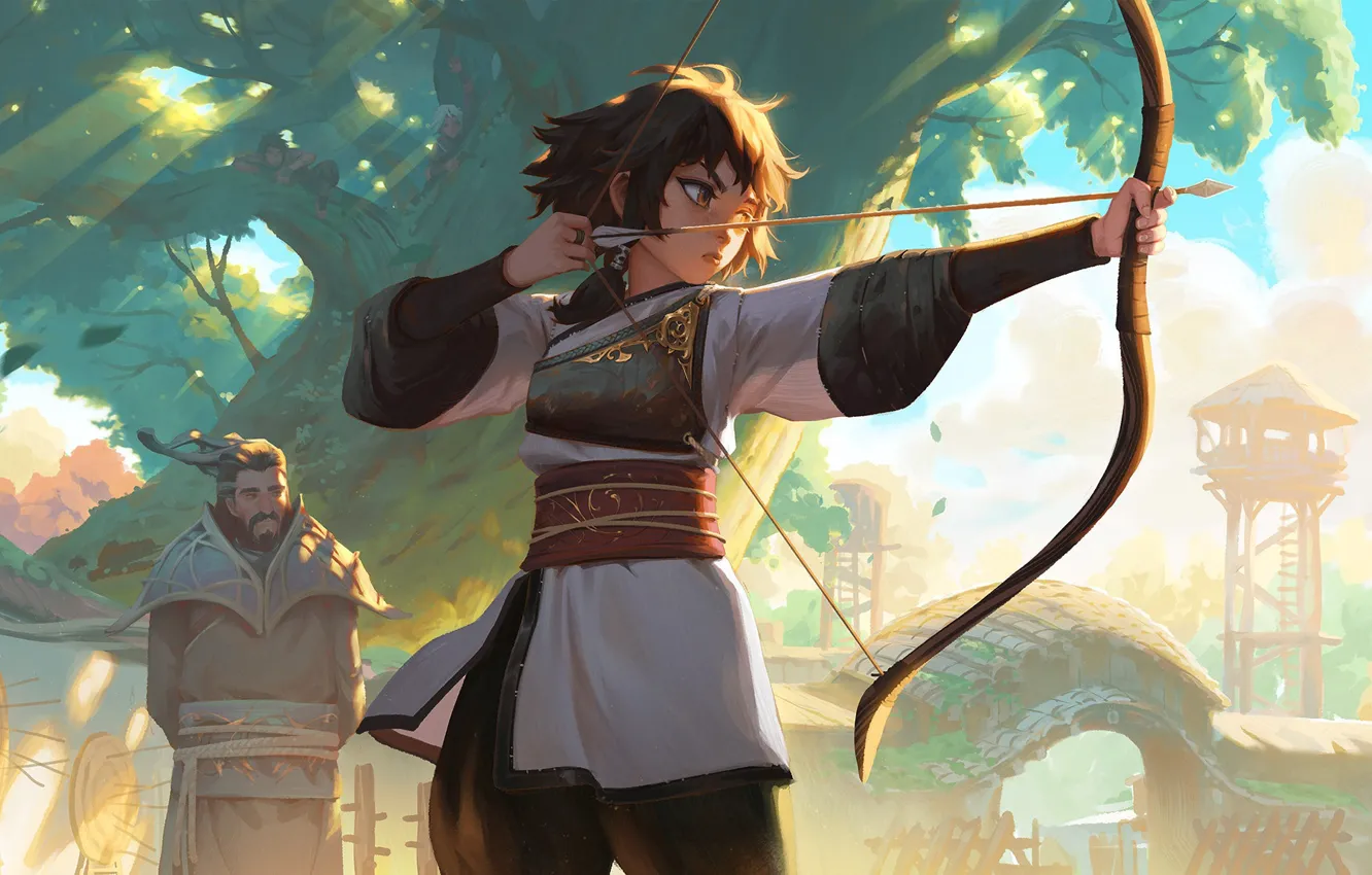 Wallpaper tree, shot, Archer, tower, tower, tree, teacher, bokeh for ...