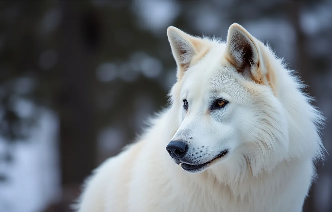 Wallpaper nature, snow, predator, face, animal, wolf, wolves, wildlife ...