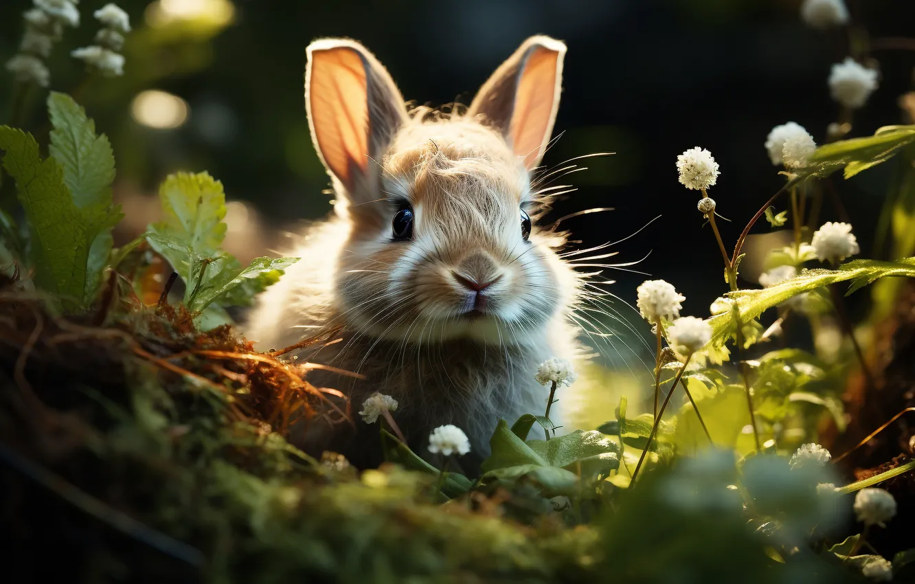 Wallpaper nature, rabbit, Bunny, AI art, neural network for mobile and ...