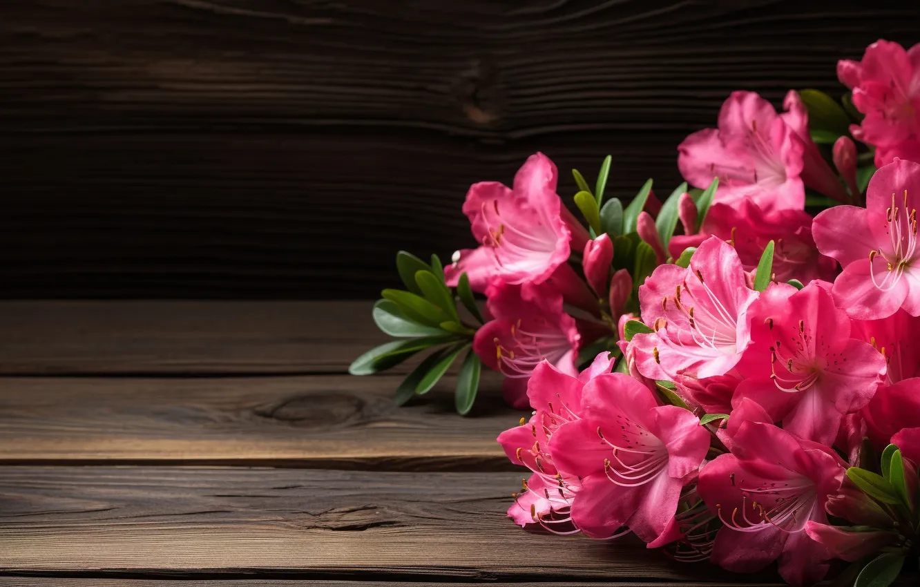 Wallpaper flowers, Board, bouquet, pink, Azalea, rhododendrons, AI art ...