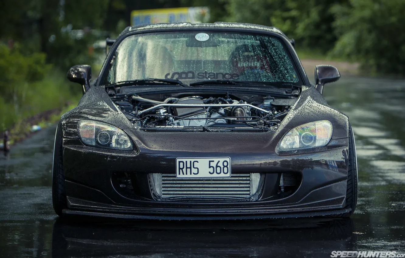 Wallpaper drops, rain, Engine, Honda, S2000 images for desktop, section ...