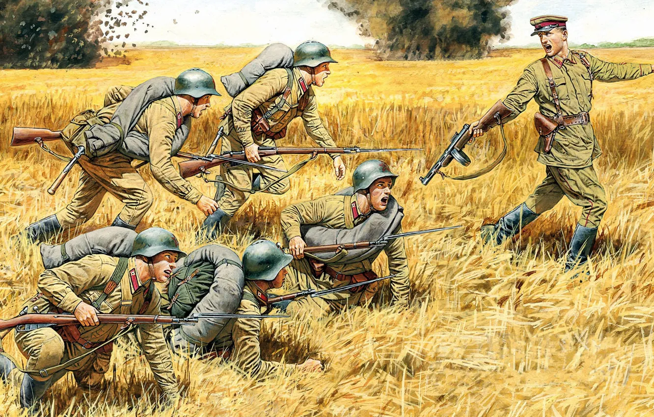 Wallpaper Attack, Soviet infantry, Counterattack, Soviet Infantry ...