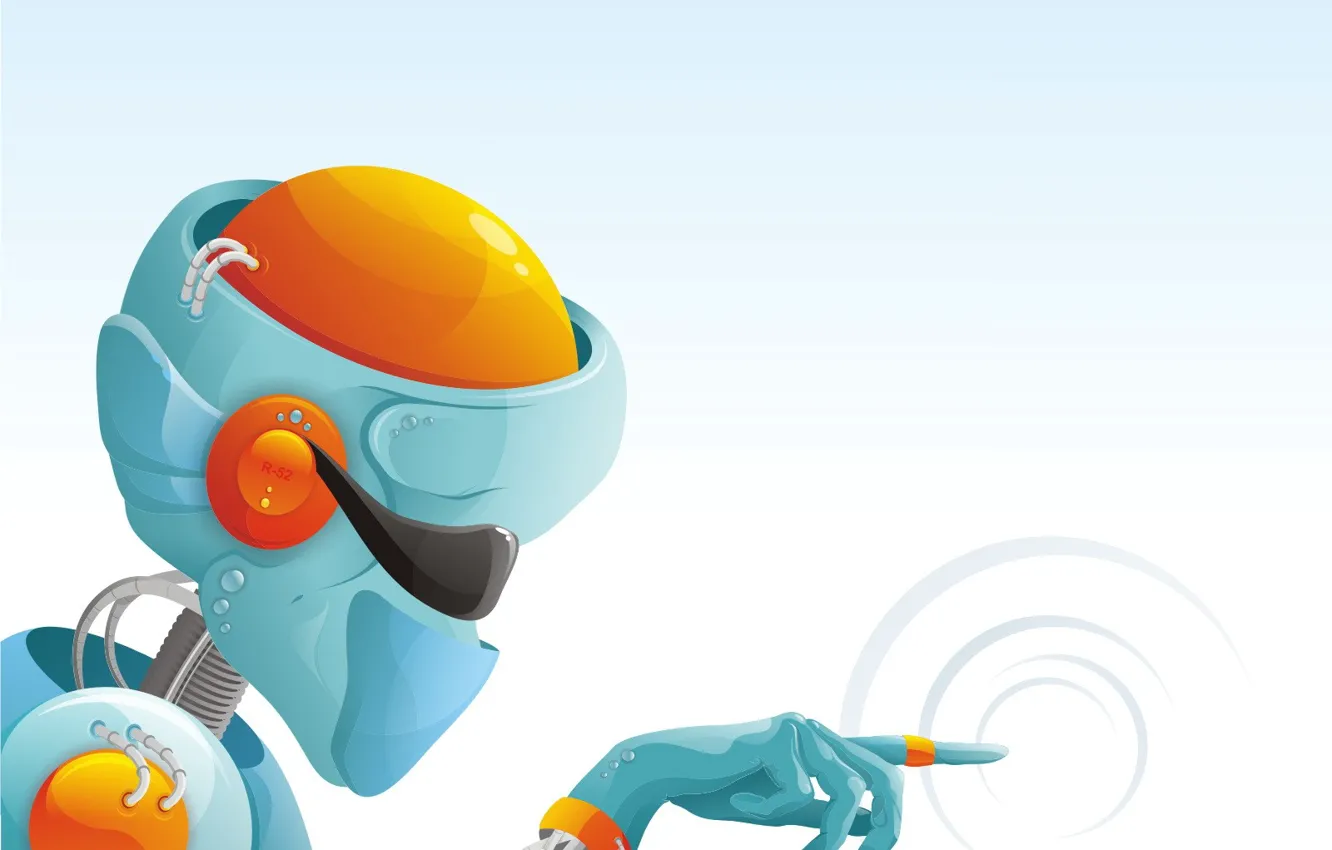 Wallpaper minimalism, vector, Robot for mobile and desktop, section ...