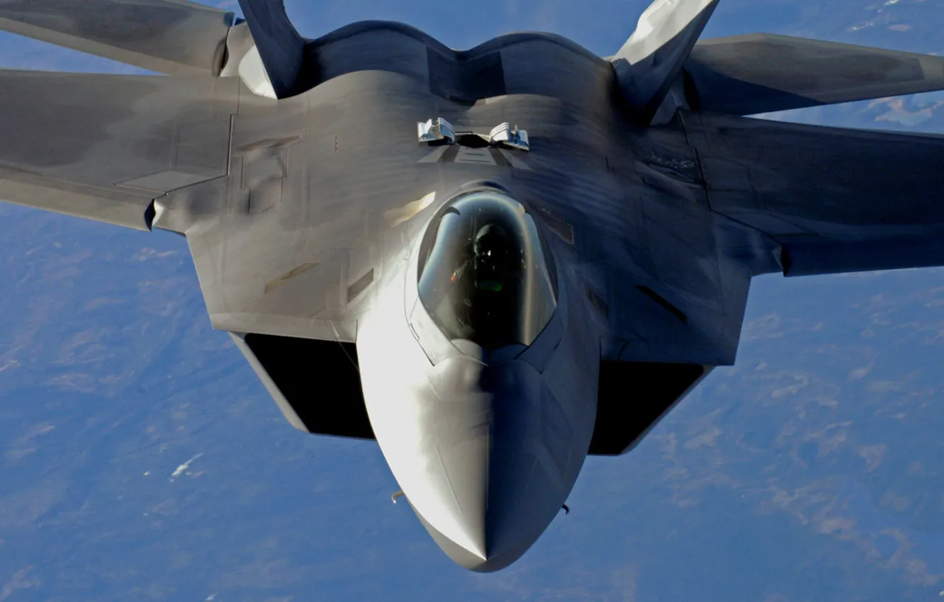 Wallpaper lantern, cabin, front view, F-22, Raptor, Lockheed/Boeing ...