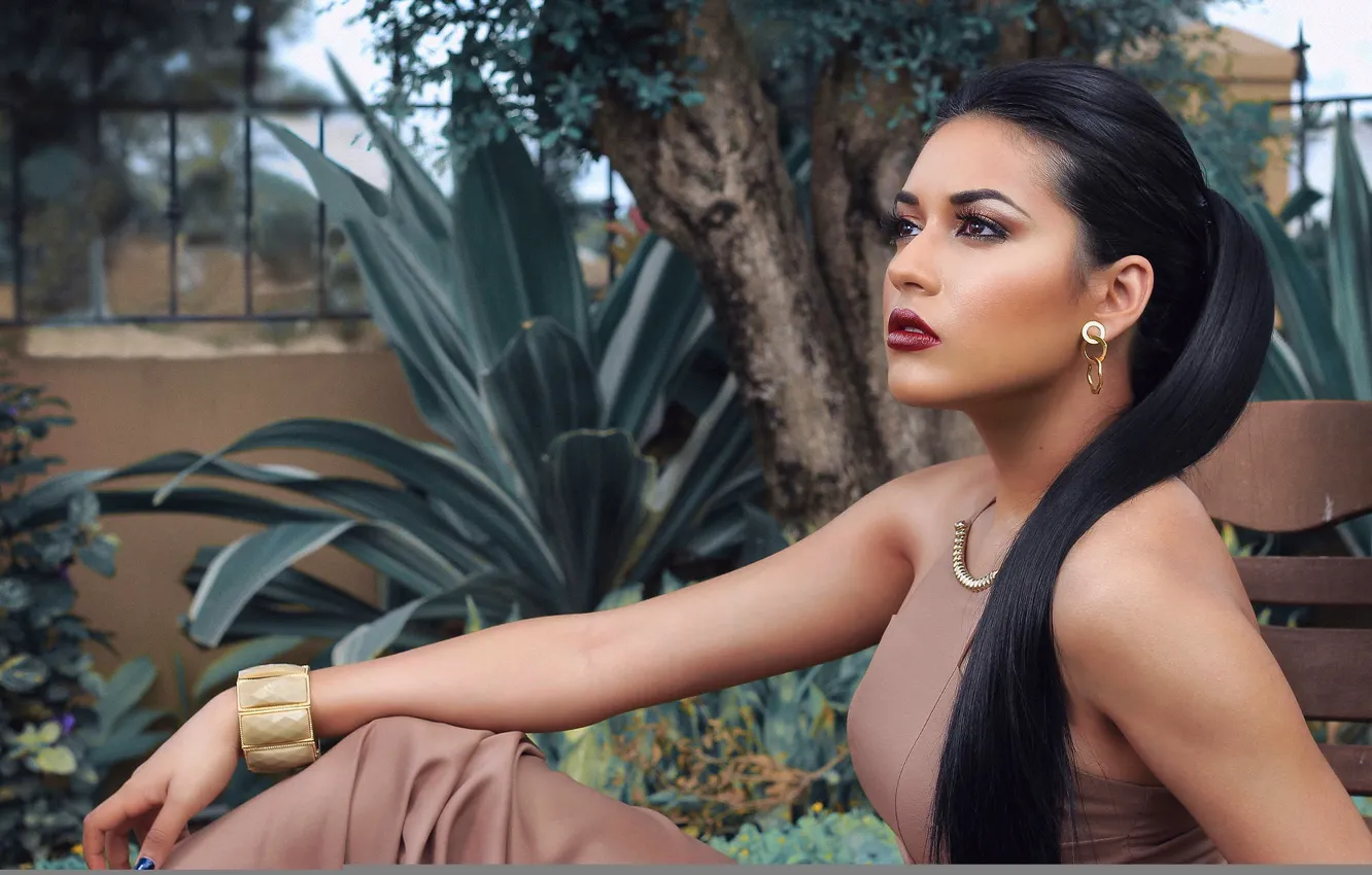 Wallpaper girl, model, brunette, Leah May for mobile and desktop ...