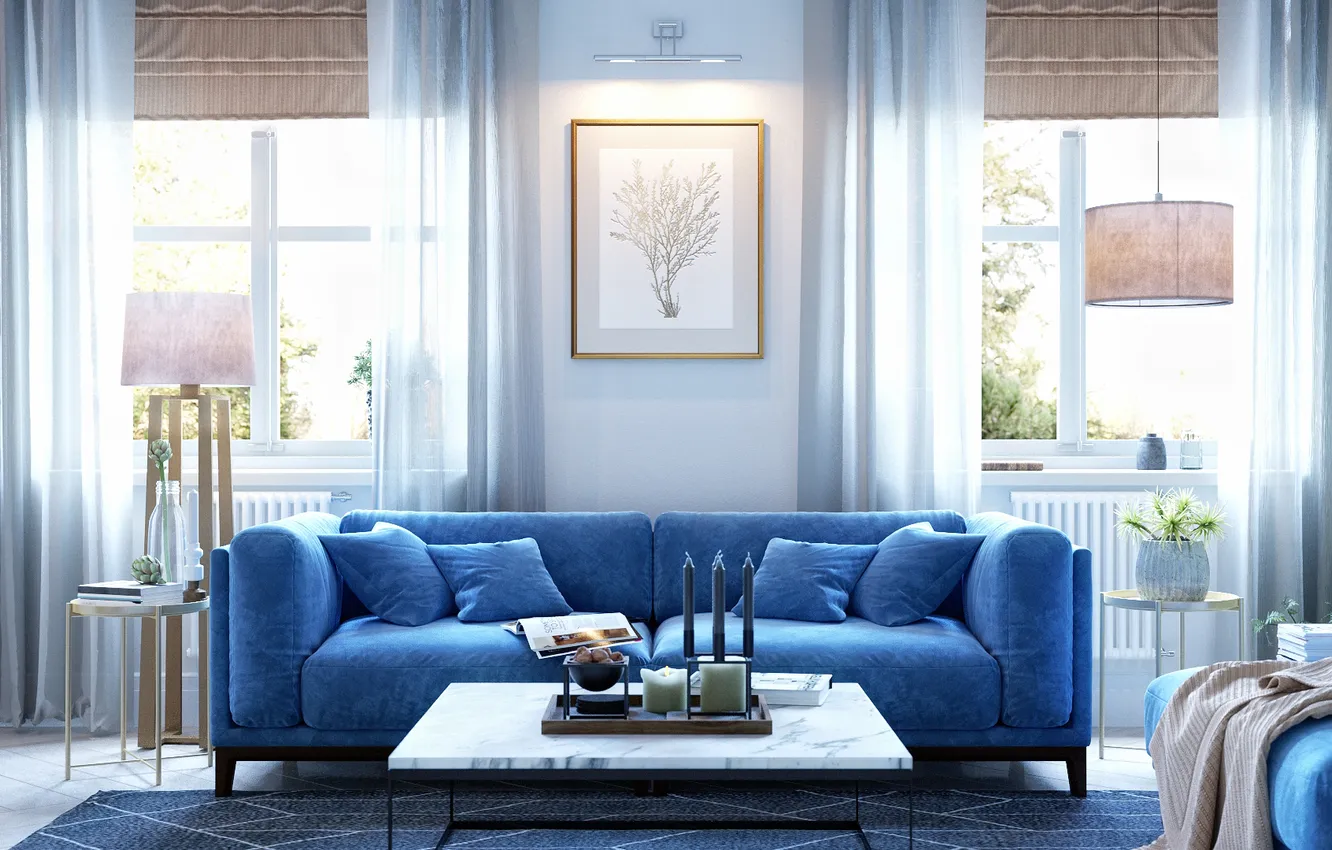 Wallpaper design, comfort, style, room, interior, living room, poof ...