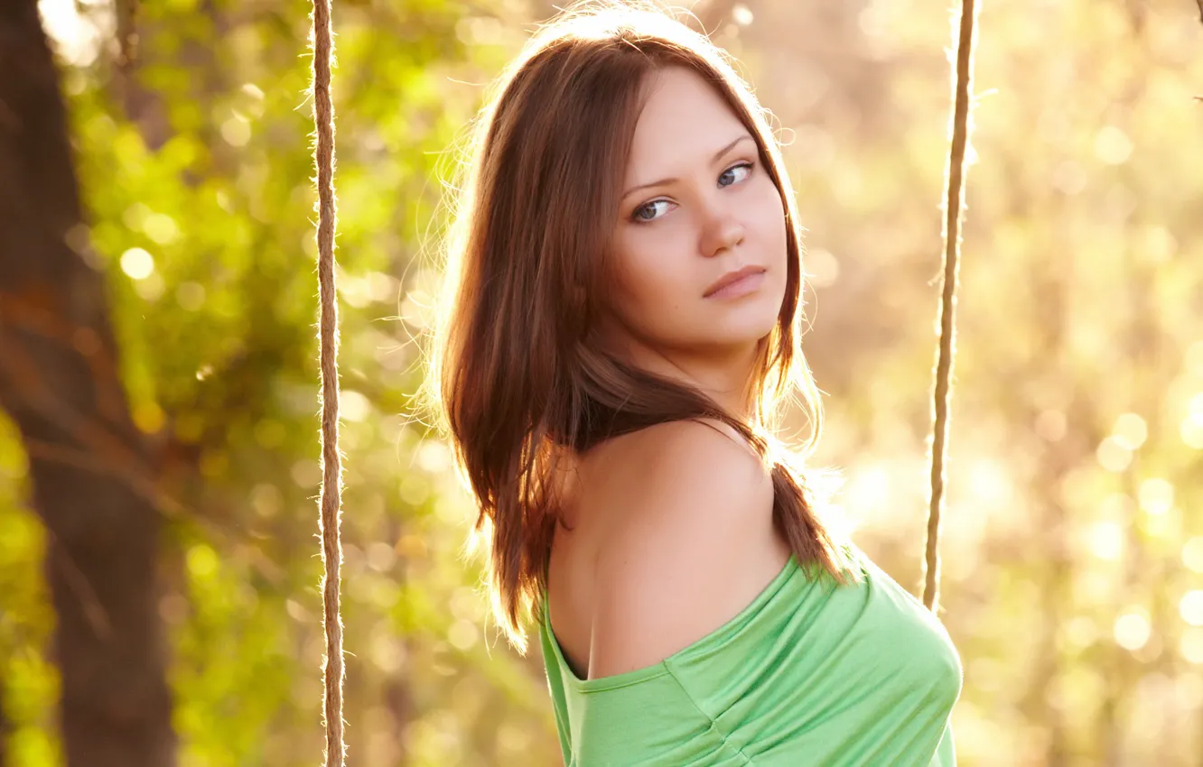 Wallpaper girl, smile, blue eyes, beauty, look, Ariel B for mobile and ...