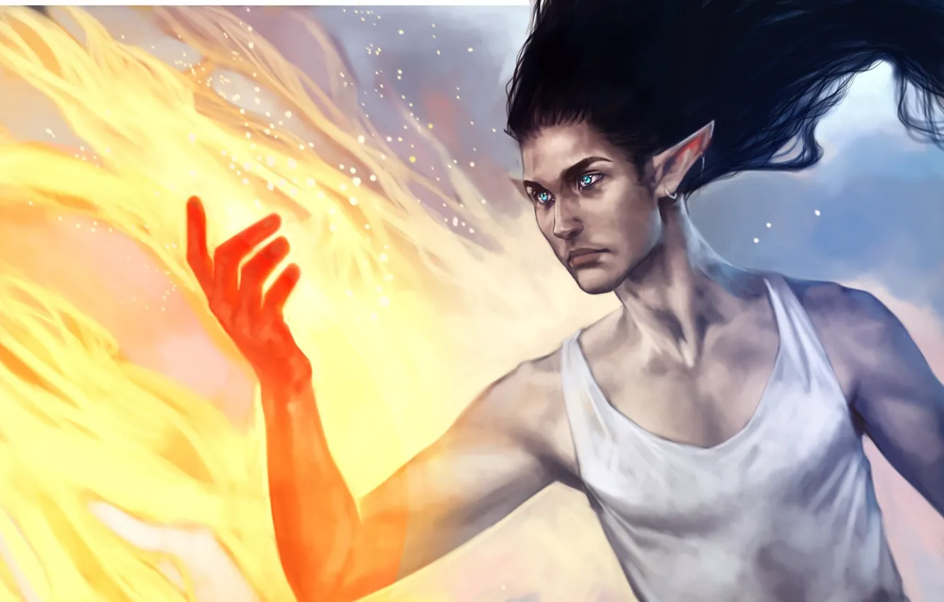 Wallpaper lights, magic, elf, guy for mobile and desktop, section ...