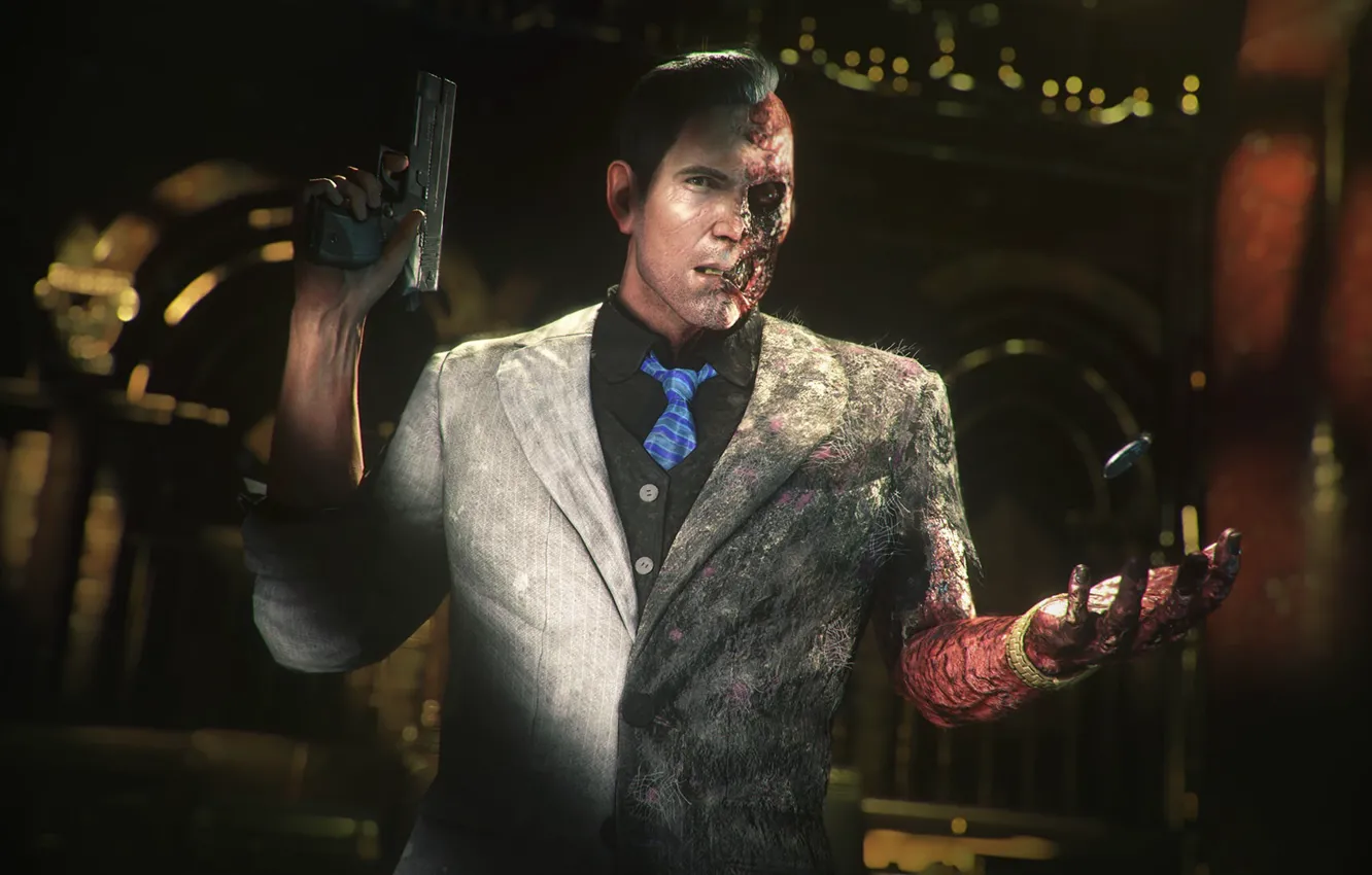 Wallpaper gun, Two-faced, Gotham, Batman:Arkham Knight for mobile and desktop, section игры ...