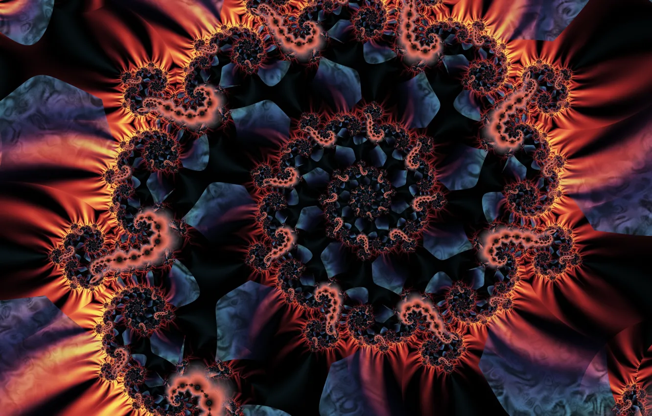 Wallpaper abstraction, pattern, fractals, fractal, ornament, abstract ...